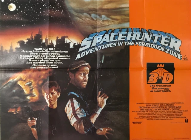 SPACEHUNTER ORIGINAL MOVIE Quad Poster 1983 Molly Ringwald Peter Strauss EUR 41,11 - PicClick IT