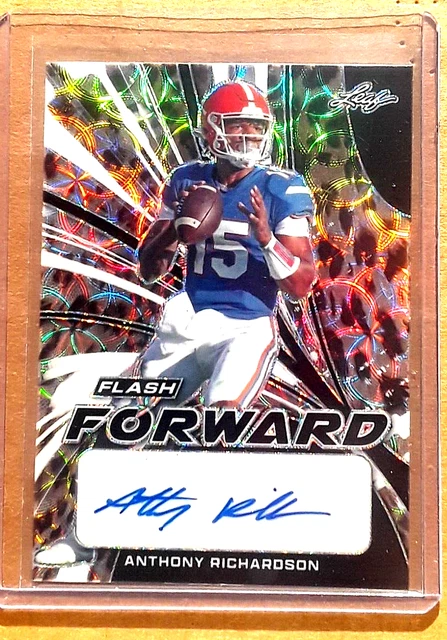 ANTHONY RICHARDSON 2022 Leaf FLASH Foward LEOPARD 5/5 Rookie AUTO 1/1 ...