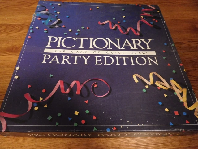VINTAGE PICTIONARY PARTY Edition Gioco da Tavolo da Disegno Classico ...