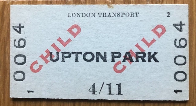 LONDON TRANSPORT CHILD Single Ticket - 0064 Upton Park £2.00 - PicClick UK