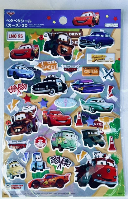 DISNEY CARS STICKERS Daiso 3D Relief. Lightening McQueen Mater ...