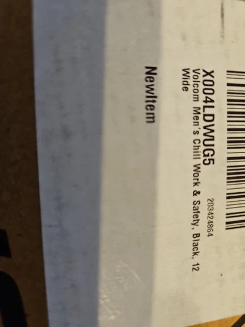 VOLCOM MEN’S CHILL Black Composite Toe Work Shoe Size 12 Wide £32.29 ...