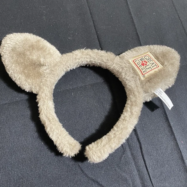 GREAT WOLF LODGE Kids Gray Fuzzy Ears Souvenir Headband New £13.67 ...