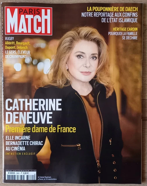 PARIS MATCH CATHERINE Deneuve magazine septembre 2023 n° 3881 EUR 6,00 - PicClick FR