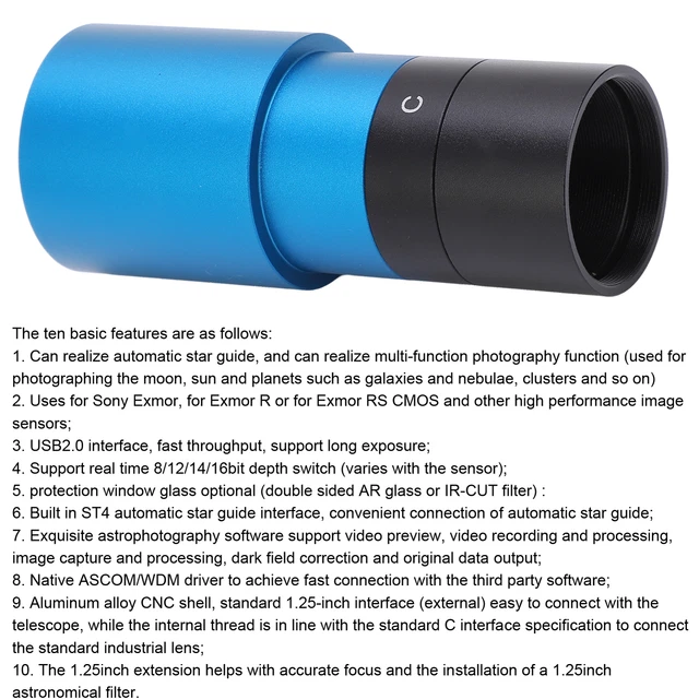 TELESCOPE DIGITAL EYEPIECE Electronic Astronomy Telescope Camera For ...