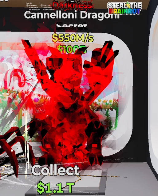 FORTNITE STEAL THE brainrot darkness drache/dragon/Cannelloni dragoni ...