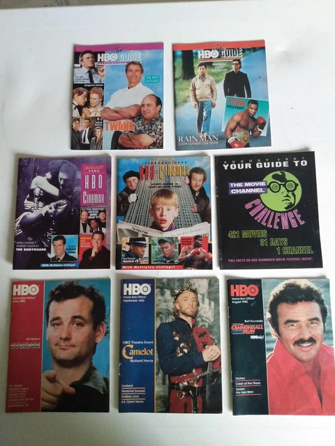 HBO GUIDES 7 ORIGINAL Vintage HBO Guide Magazines and 1 the movie ...