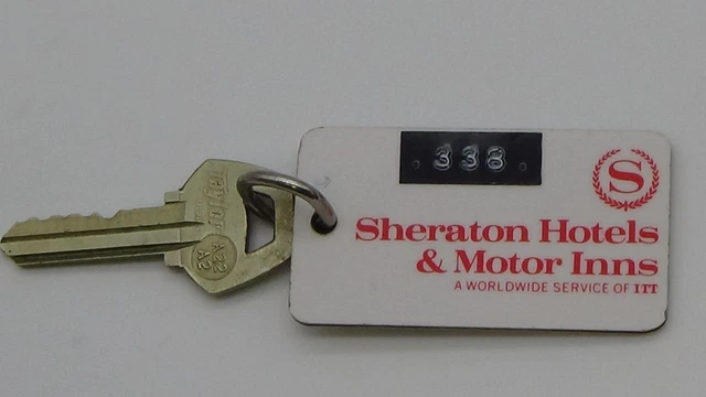 VINTAGE HÔTEL MOTEL Room Key and Fob Sheraton Motor Inn Room 338 ...