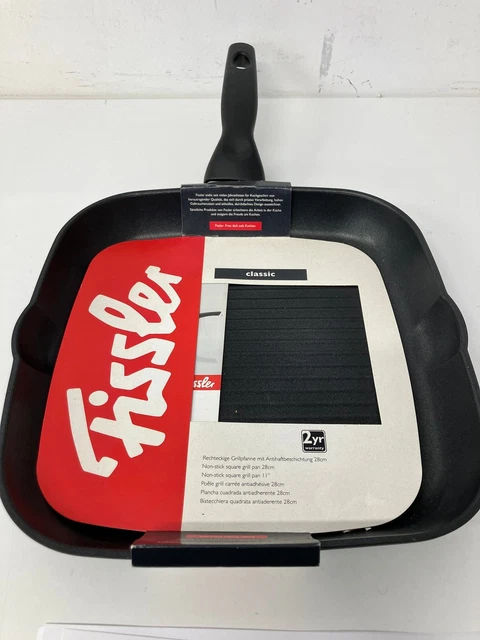 FISSLER CLASSIC NON-STICK Square Grill Pan 28cm Black - H016 $29.94 ...