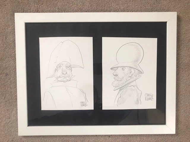 CHRIS RIDDELL ORIGINAL Illustrations Pencil Sketch Drawing Art ...