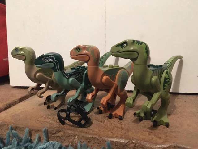 LEGO JURASSIC WORLD PARK GENUINE Raptor Squad Blue Charlie Delta Echo ...