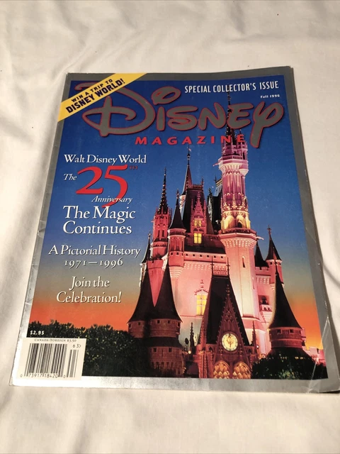 DISNEY MAGAZINE - WALT DISNEY WORLD 25th ANNIVERSARY Special Issue ...