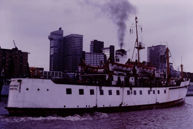 1977 DEVONIA TOWER Pier London Shipping Ship Boat 35mm Original Slide ...