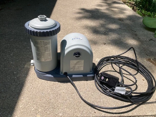 INTEX SWIMMING POOL KRYSTAL CLEAR Filter PUMP Model 635T 1500 Gph 110 ...