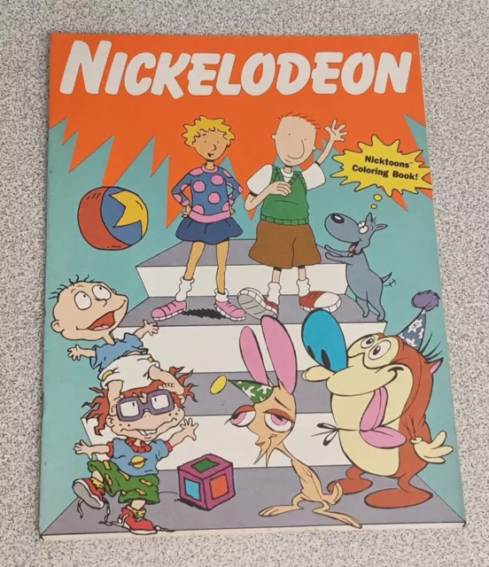 NICKELODEON PROMO COLORING Book VERY RARE UNUSED Ren Stimpy, Rugrats ...