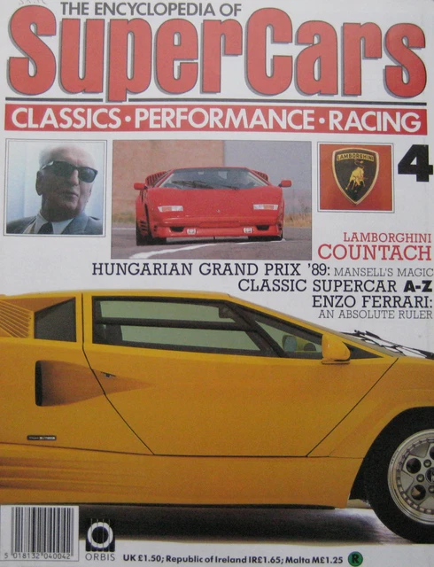 SUPERCARS MAGAZINE ISSUE 4 Featuring Lamborghini Countach cutaway, Enzo Ferrari EUR 6,08 ...