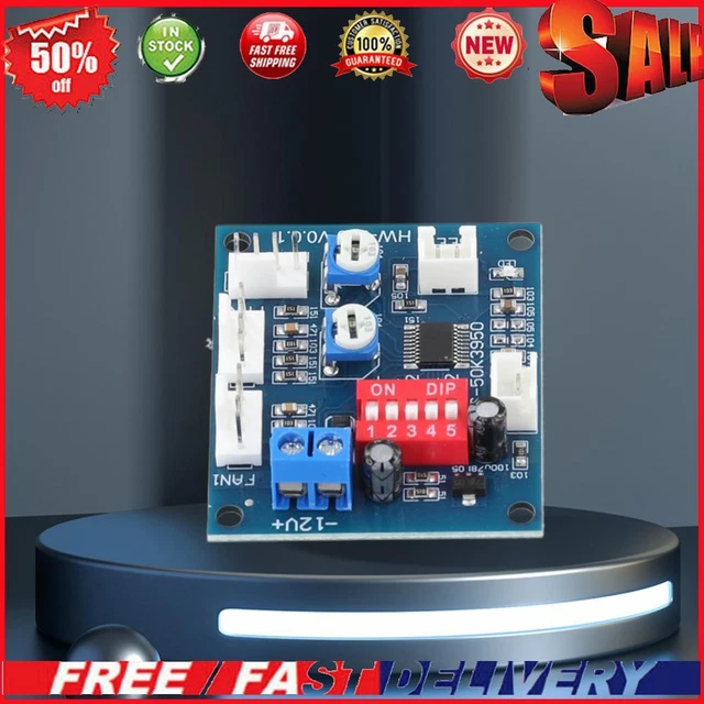 4-WIRE HIGH-TEMP ALARM Fan Speed Controller Modules DC 12V Convenient ...