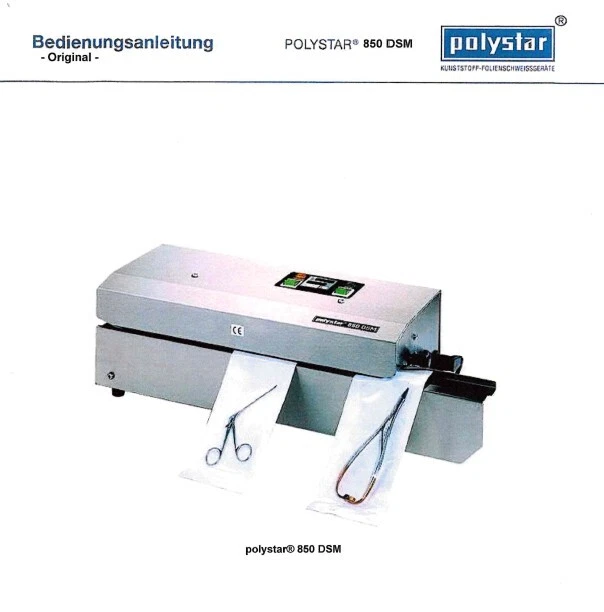 FOLIENSCHWEISSGERÄT DURCHLAUFSIEGELGERÄT POLYSTAR Dsm850 EUR 500,00 ...