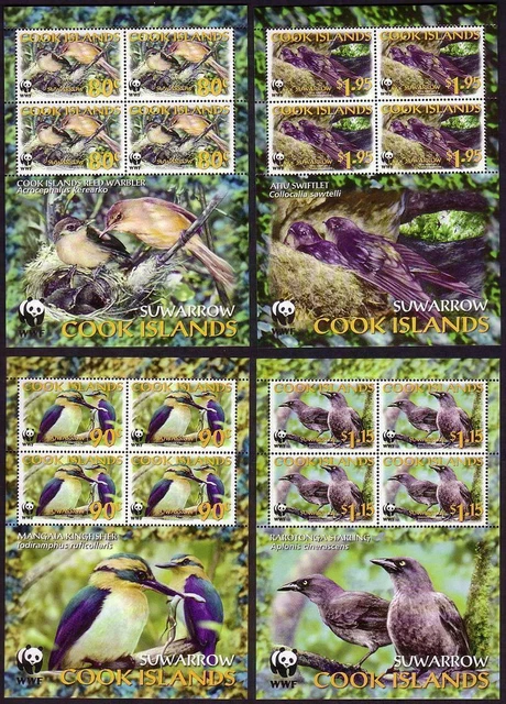 COOK ISLANDS 2005 - WWF Suwarrow Land Birds - Set of 4 Sheetlets - MNH ...