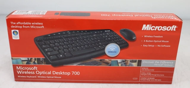 MICROSOFT M7A-00001 WIRELESS Optical Desktop 700 Wireless Keyboard ...