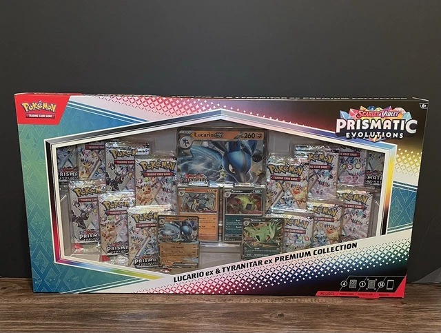 POKEMON PRISMATIC EVOLUTIONS Lucario ex & Tyranitar ex Box Bundle ...