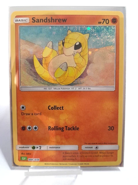 CARTE POKÉMON 008/034 Sandshrew Classic Collection Box Holo Neuf ...