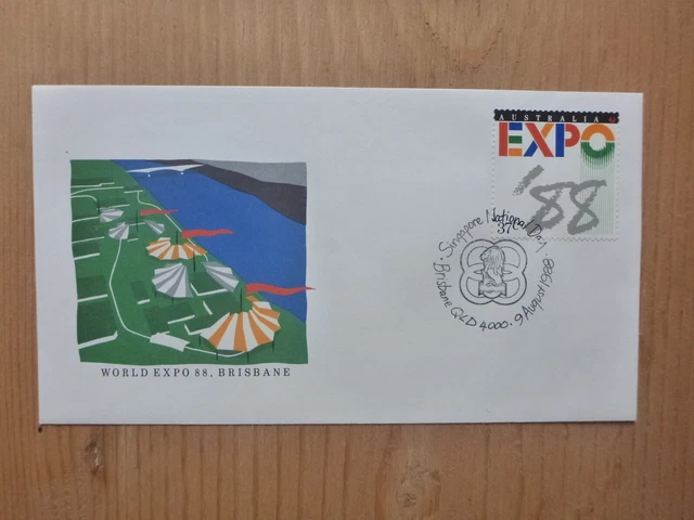 AUSTRALIA WORLD EXPO '88 Souvenir Commemorative Postmark Cover ...