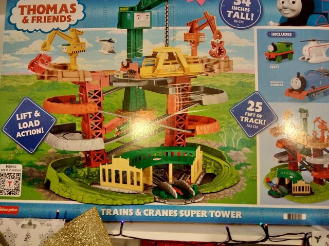 THOMAS & FRIENDS Trains & Cranes Super Tower Playset 34INCH Tall 25FT OF TRACK £104.68 - PicClick UK