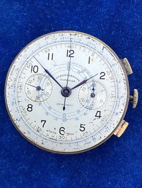 VINTAGE CHRONOGRAPHE SUPERIOR - Cal. Landeron 48 EUR 69,00 - PicClick FR