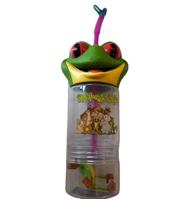 RAINFOREST CAFE TREE Frog 3D Head Travel Cup Souvenir Drink Snack Cup ...