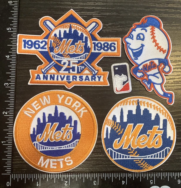 LOT SET OF 5 NEW YORK METS IRON ON EMBROIDERED PATCHES MLB BASEBALL $11 ...