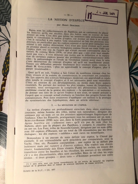 LIVRET LA NOTION d espece par henri descimon 12 pages EUR 5,00 ... LIVRET LA NOTION d espece par henri descimon 12 pages EUR 5,00 ...
