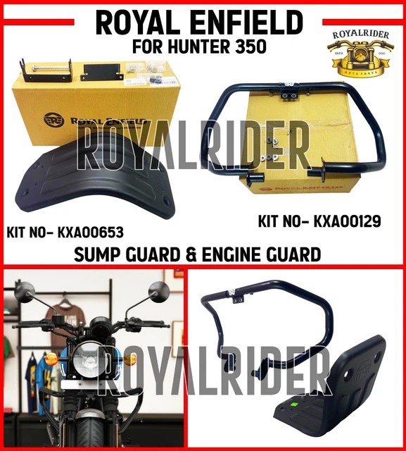 ROYAL ENFIELD ''LARGE EG & BLACK SUMP GUARD'' For Hunter 350 EUR 136,76 ...