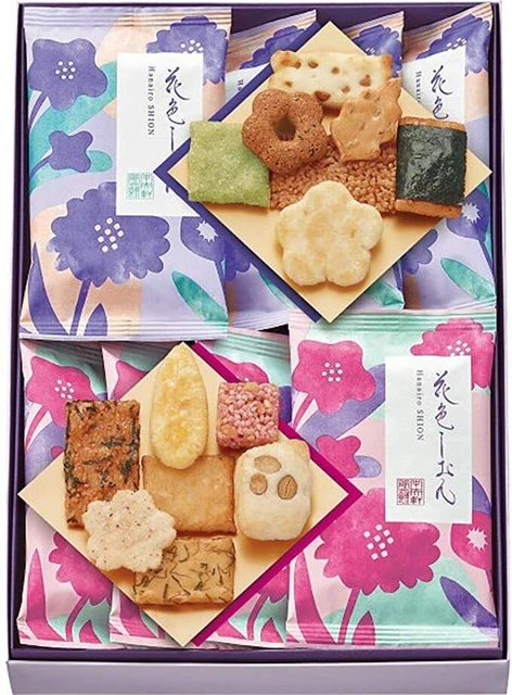 JAPANESE TRADITIONAL SWEETS Flower-shaped rice cracker Mondo Gold Award ...