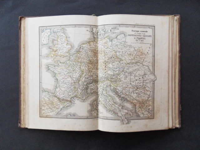 MAPPA ANTICA CARTA Sassoni Franchi Spruner Atlante storico-geografico ...