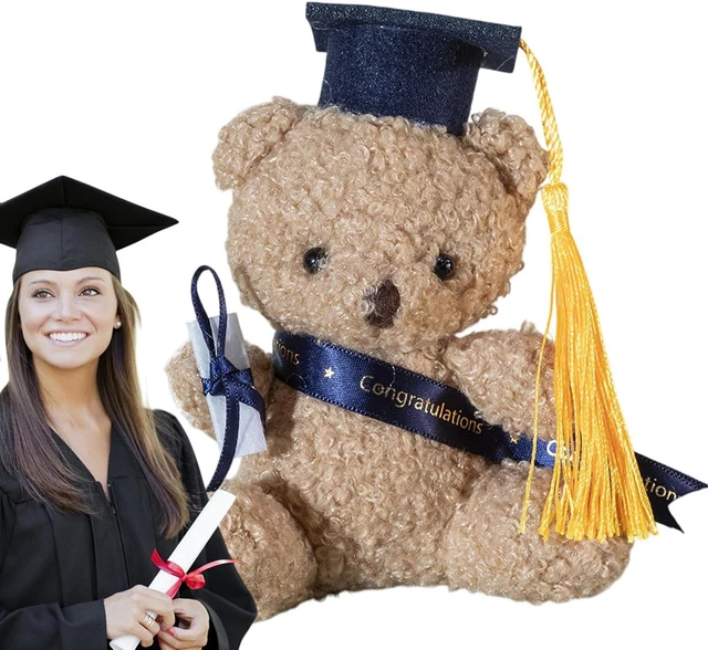 GRADUATION BEAR PLUSH 2025, 5.1 Inch Bear Plush Toy with Hat and ...