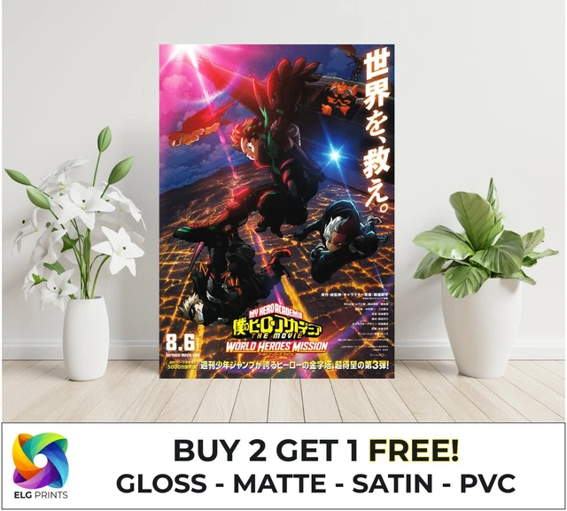 MY HERO ACADEMIA World Hero Movie Large Poster Art Print Gift in ...