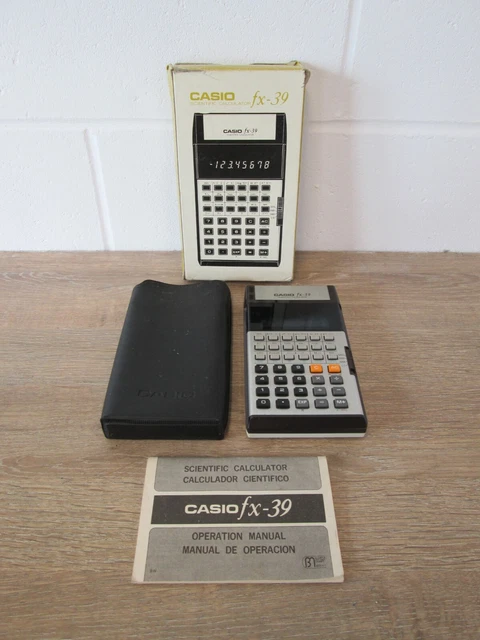 CALCULATRICE SCIENTIFIQUE VINTAGE Casio fx-39 avec étui et boîte ...