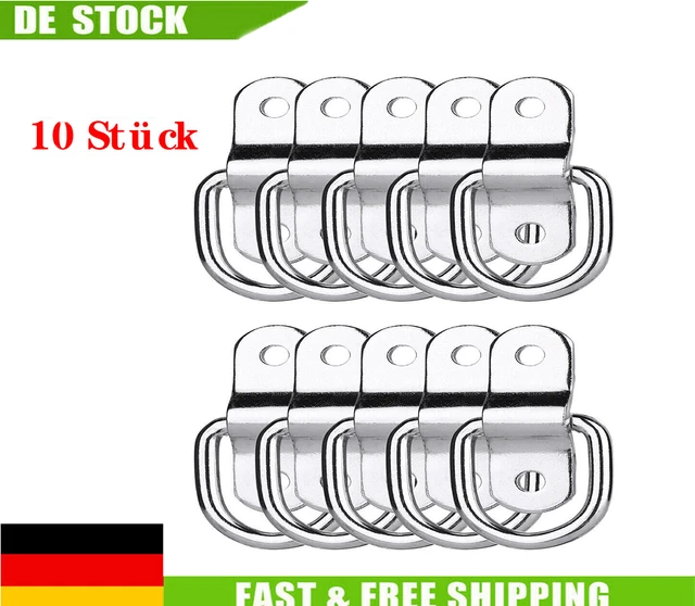 10TEILIGES ZURRÖSEN PKW Anhänger Zurrbügel 500kg Befestigung Spanngurt Halter DE EUR 11,49 ...