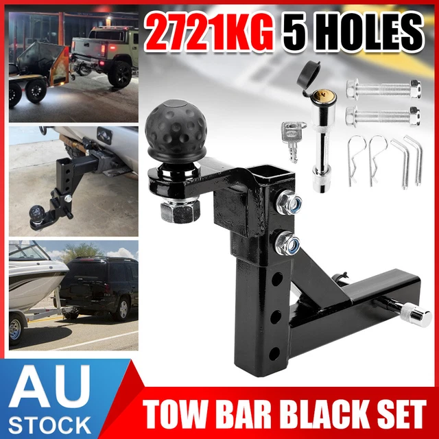 ADJUSTABLE TOW BAR Tongue 50mm Towbar Trailer Towbar Hitch Ball Drop ...