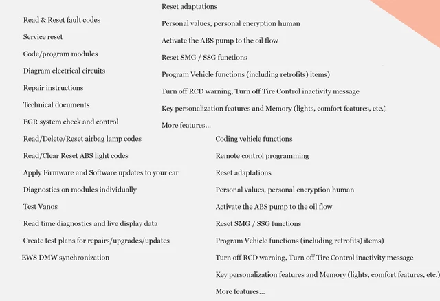 LOGICIEL BOÎTE À modules pour BMW Diagnostic 2024 codage et ...