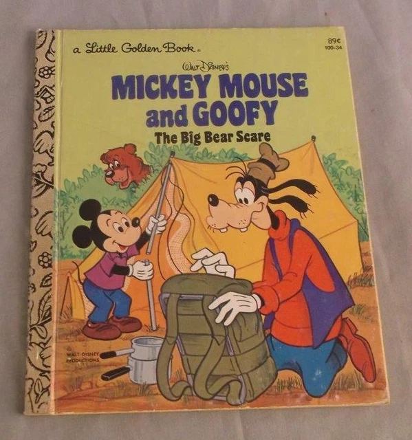 WALT DISNEY'S MICKEY Mouse And Goofy The Big Bear Scare 1978 Hc Livre D ...
