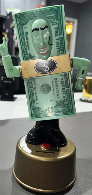 VINTAGE DOLLAR BILL Talking/Moving Bank - 2000 Mag-Nif Inc. Coin Bank ...