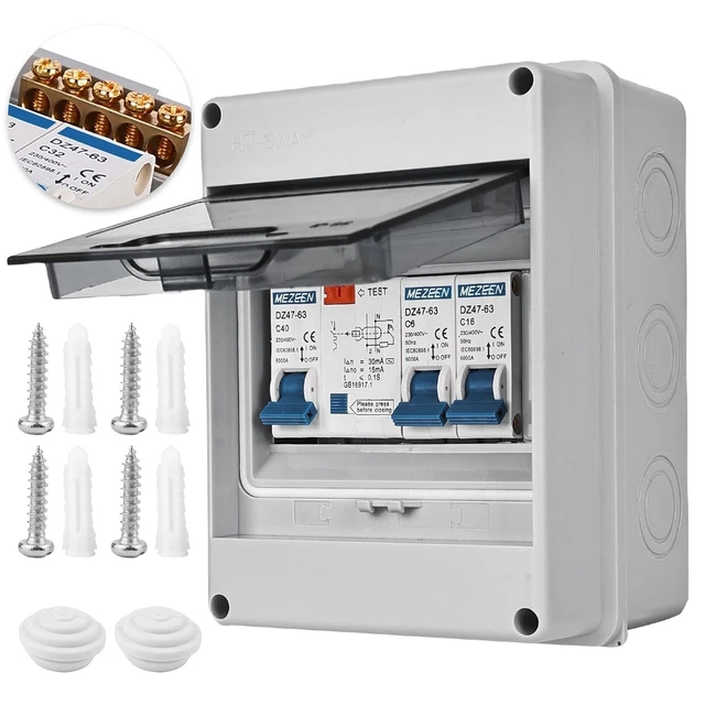 SPORWAY 2 WAY Consumer Unit Circuit Breaker: Garage Consumer Unit ...