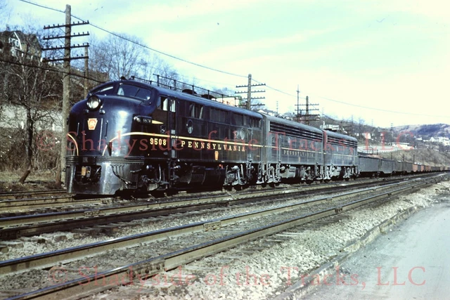 PENNSYLVANIA RAILROAD PRR EMD F3A Diesel Loco #9508 Original Slide Conway 1962 EUR 12,63 ...