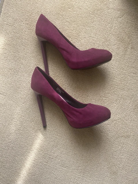 FAITH WOMEN’S PURPLE Suede Stiletto Court Shoes Size 6/39 £15.99 ...