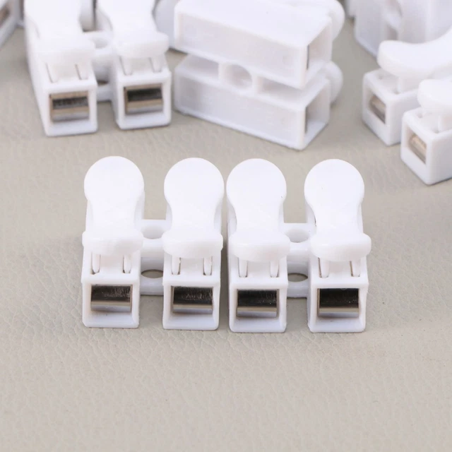 50 PCS/SET TERMINALS Electrical Quick Connectors Universal Spring Wire ...