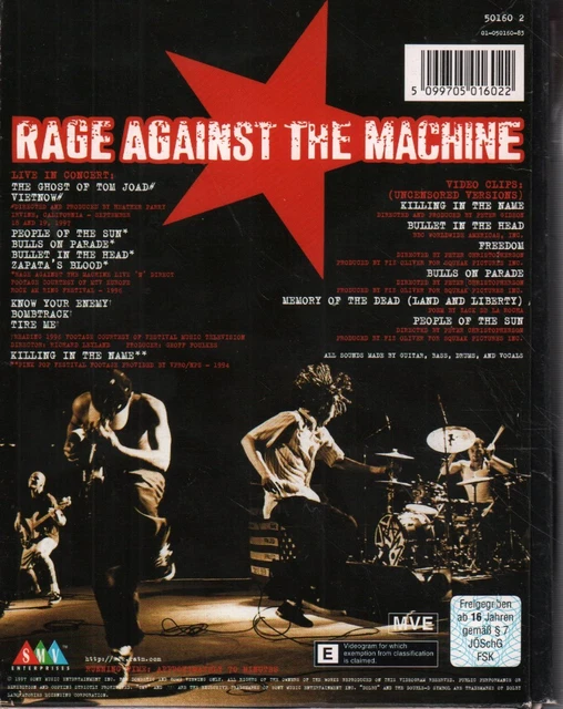 RAGE AGAINST THE Machine Self-Titled box set UK Smv 1997 Box set ...