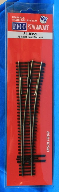 HO SCALE - PECO STREAMLINE SL-8351 INSULFROG Code 83 # 5 Right Hand ...