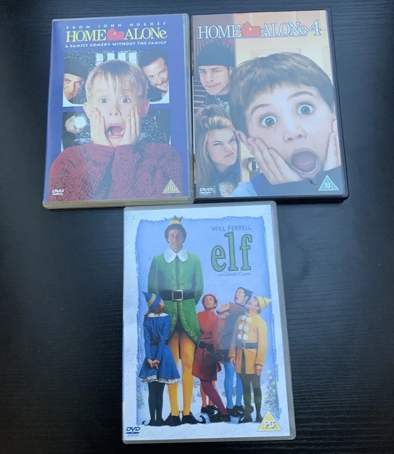 HOME ALONE DVD & Home Alone 4 And ELF Christmas Family Classic Movies £ ...